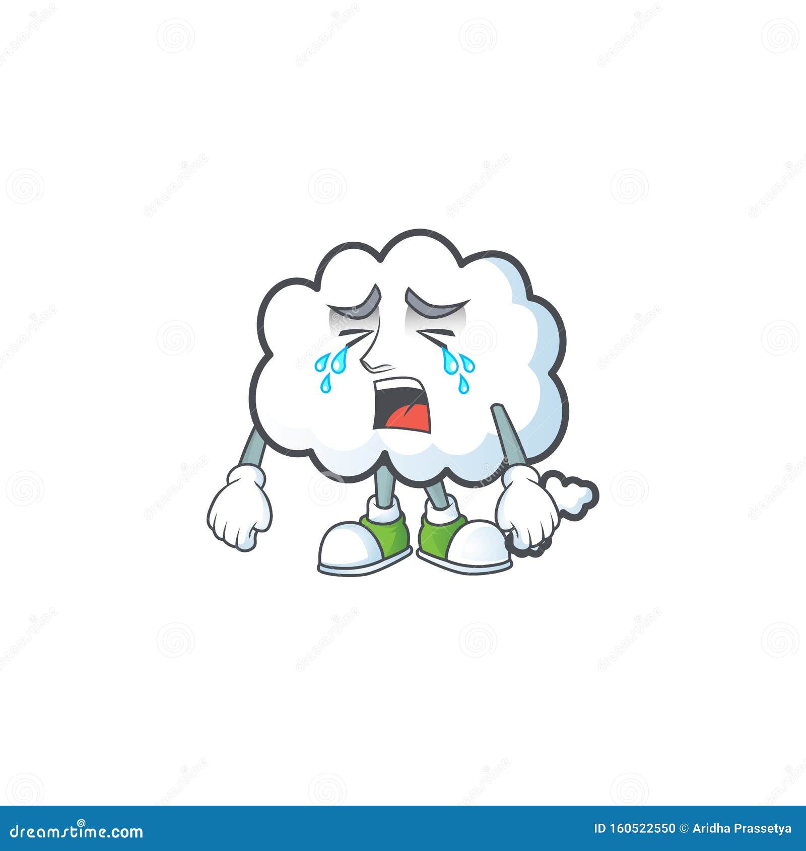 Sad Crying Man Thinking Of His Love Crush Vector Illustration ...