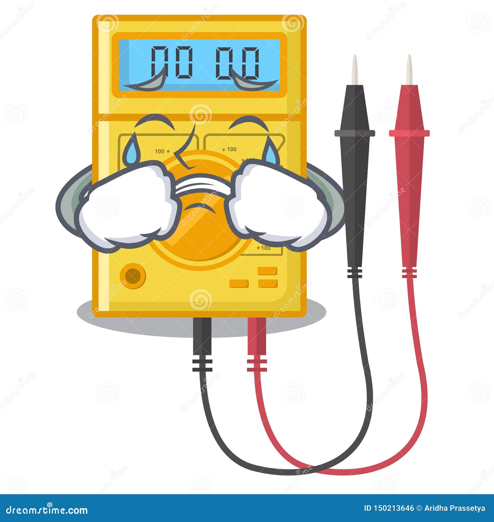 Crying Digital Multimeter Toys in Cartoon Shape Stock Vector ...