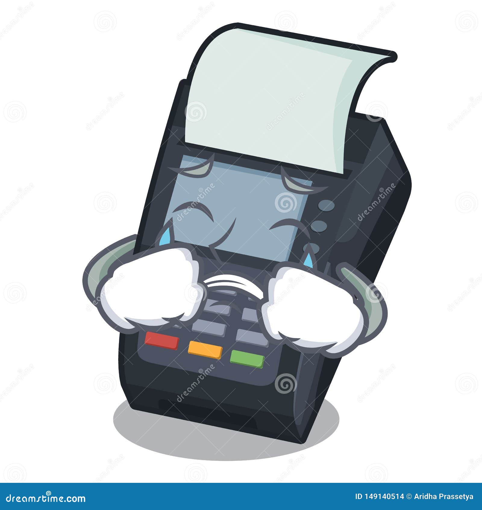 Crying EDC Machine in the Cartoon Shape Stock Vector - Illustration of ...