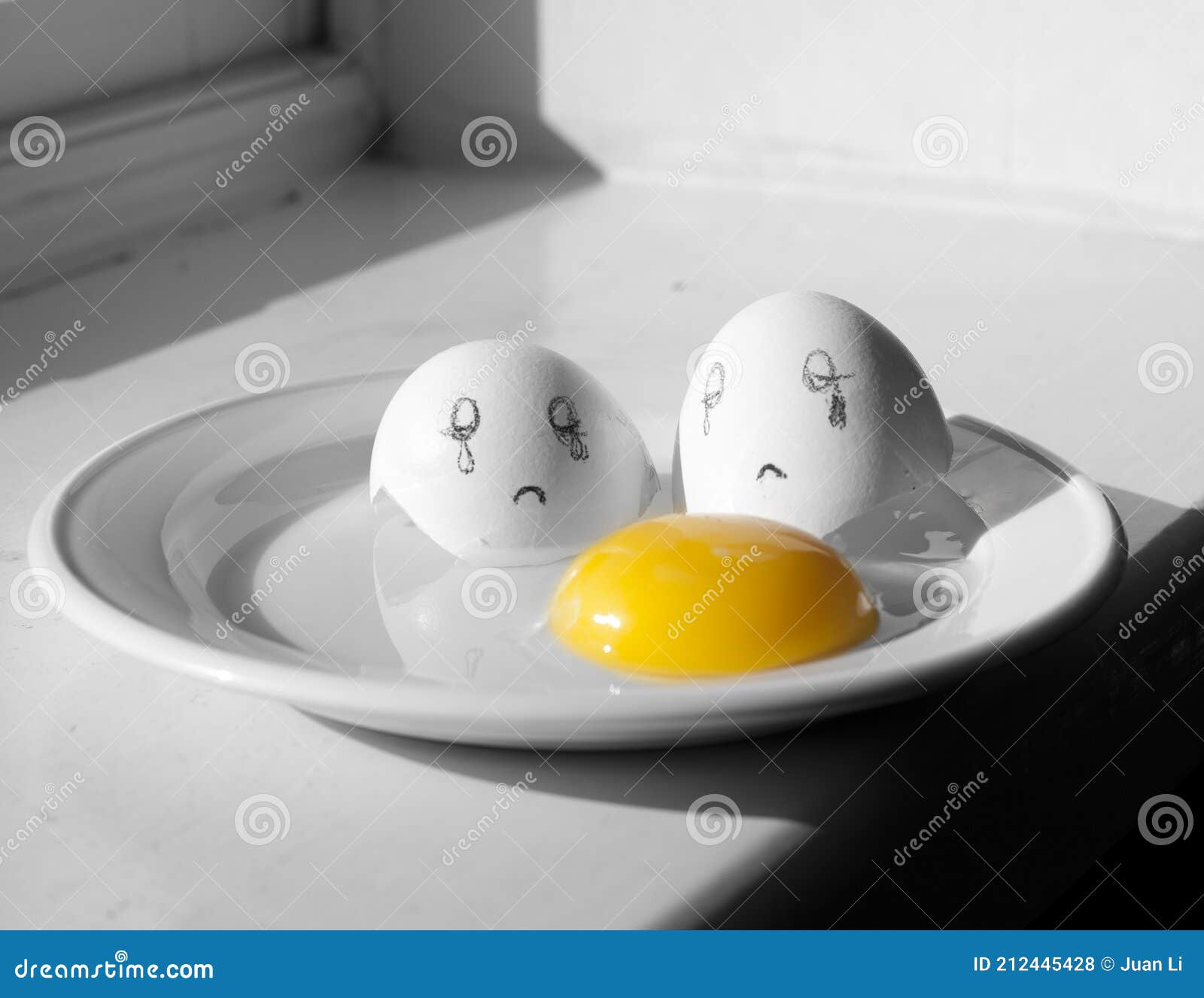 Crying egg stock photo. Image of white, yolk, crying - 212445428