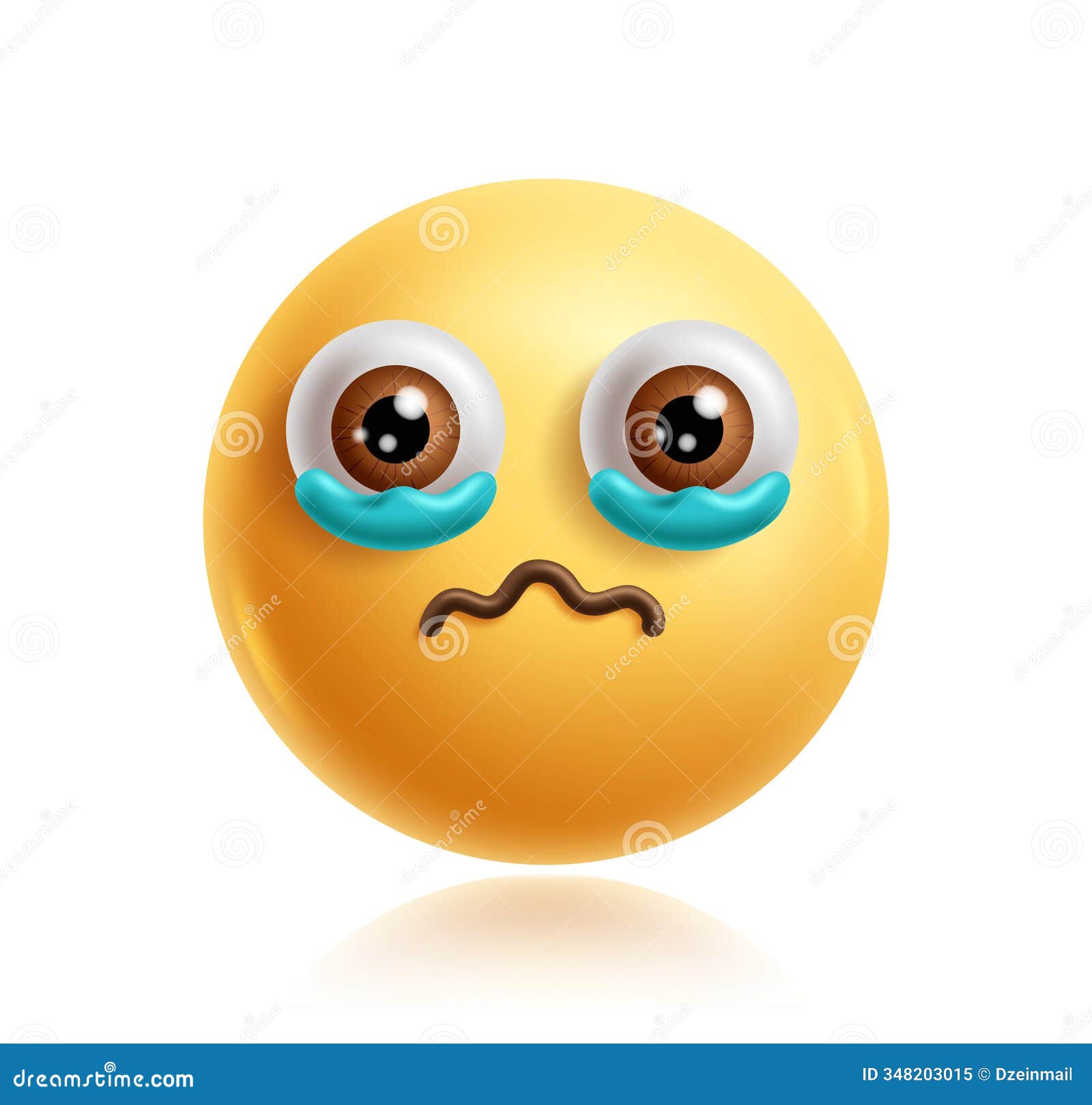 Crying Emoji Vector Tearful Emoji Character Illustration 340608240