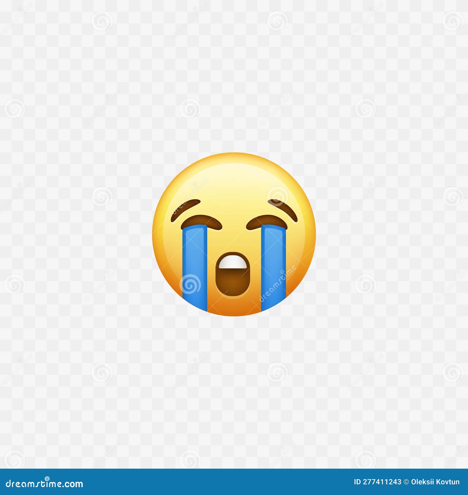 Crying Emoji Face Tears Unhappy Crying Face Stock Vector Illustration Of Face Negative