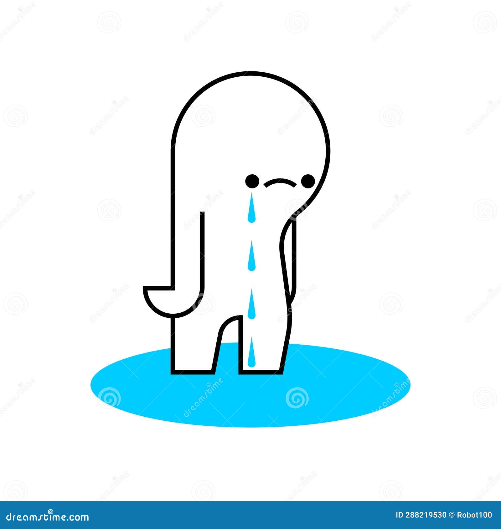 Crying emotion. Cry icon stock vector. Illustration of yellow - 288219530