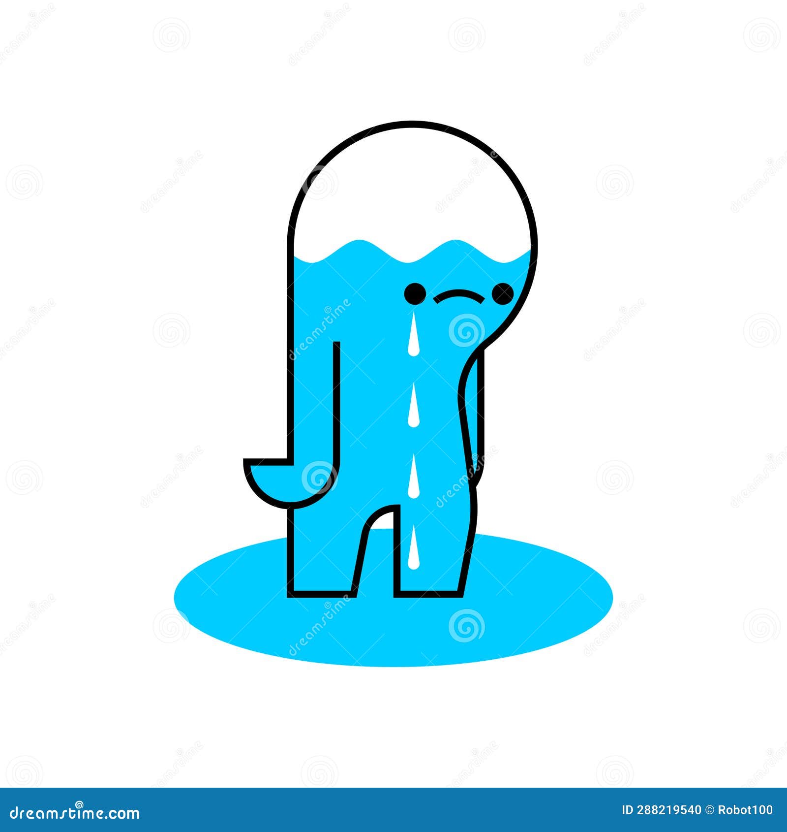 Crying emotion. Cry icon stock vector. Illustration of depressed ...