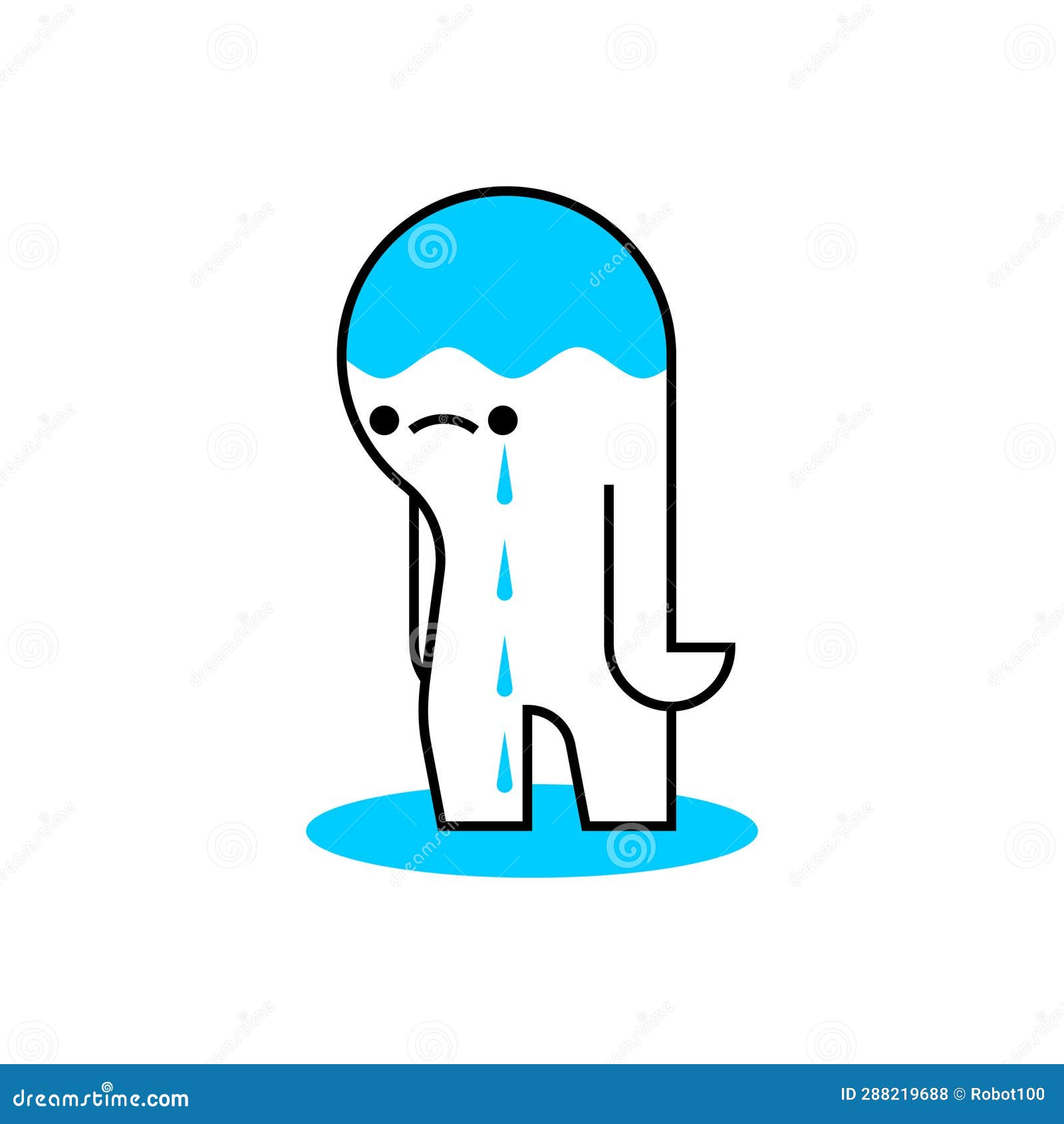 Crying emotion. Cry icon stock vector. Illustration of vector - 288219688