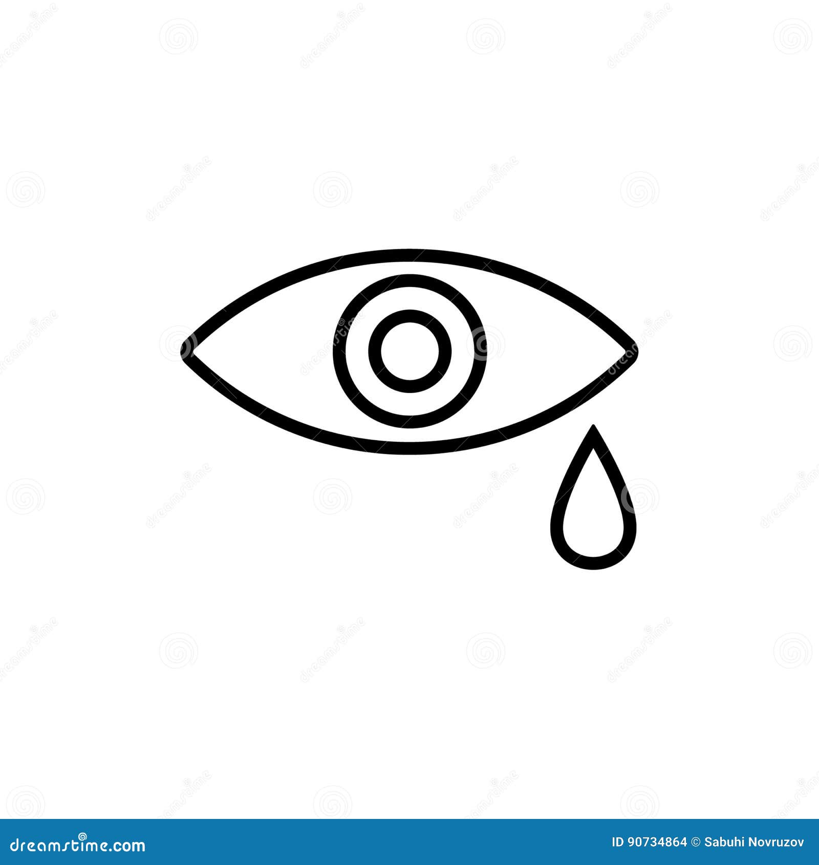 Crying Eye Vector Illustration. Ill Eye Vector Icon Stock Vector ...