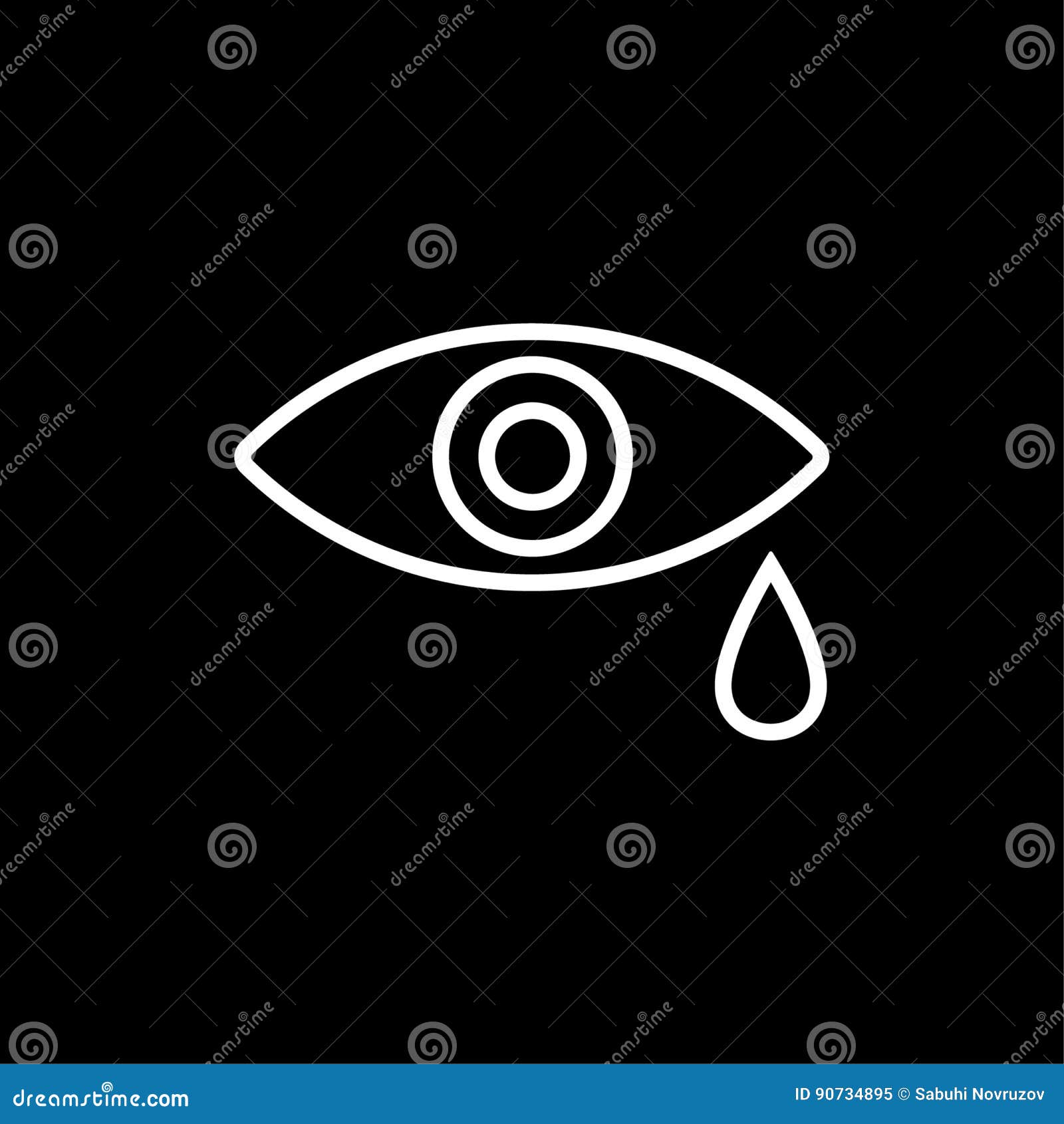 Crying Eye Vector Illustration. Ill Eye Vector Icon Stock Vector ...