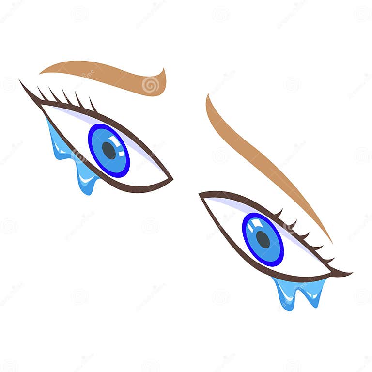 Crying Eyes Icon, Isometric Style Stock Vector - Illustration of line ...