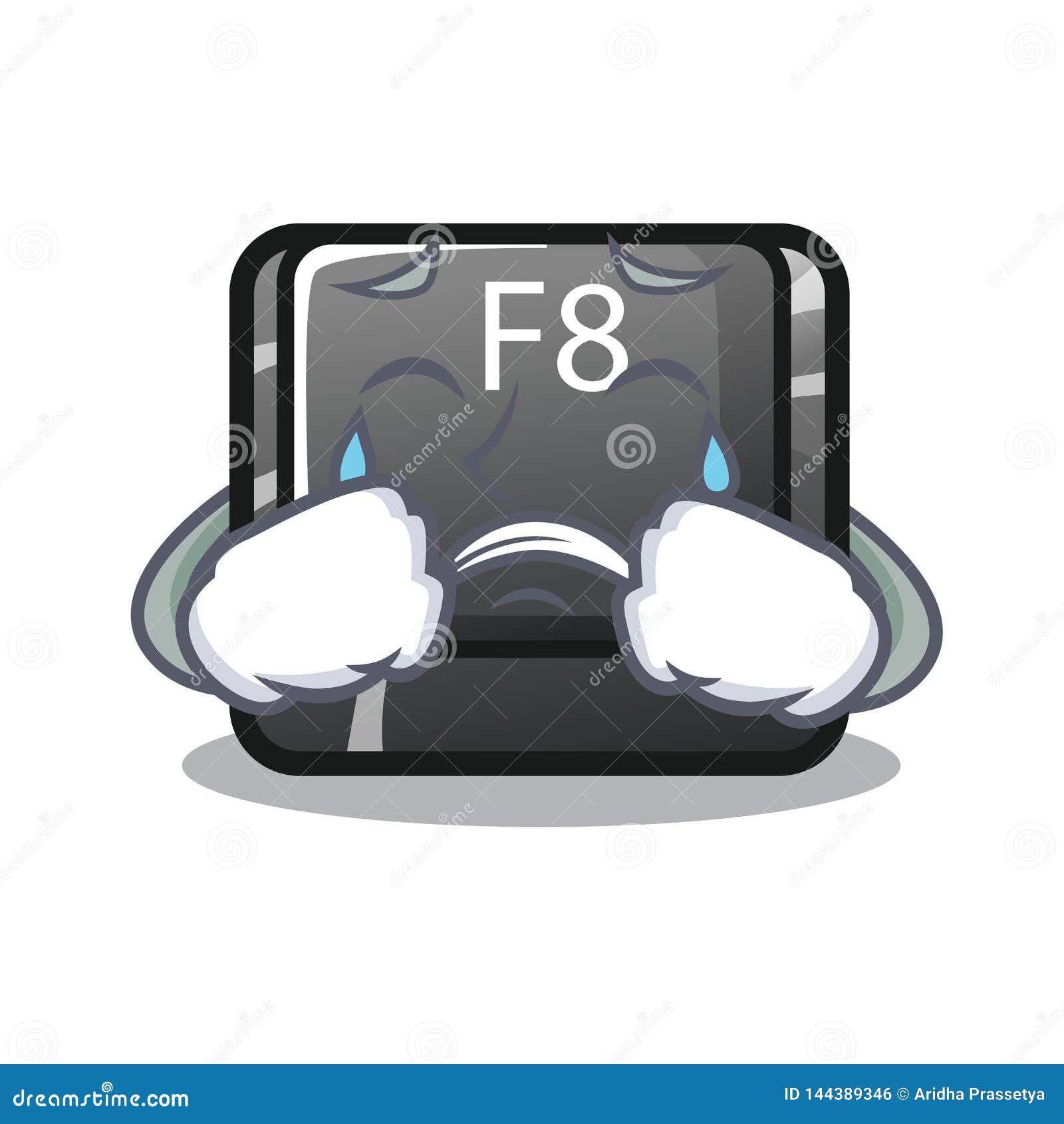 Sad Crying Computer Monitor Character Cartoon Vector | CartoonDealer ...