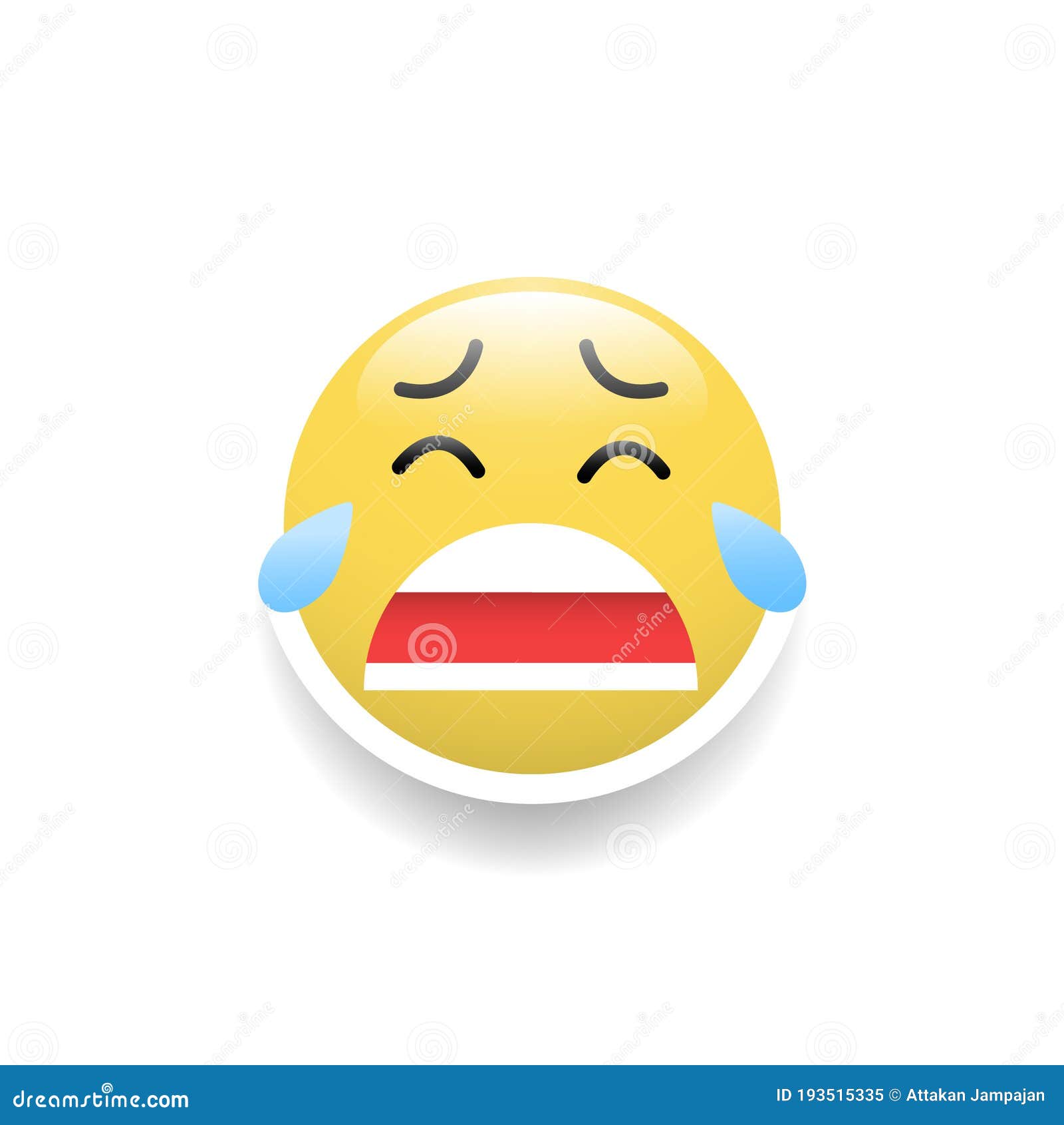 Crying Face Emoticon,Vector and Illustration Stock Vector ...
