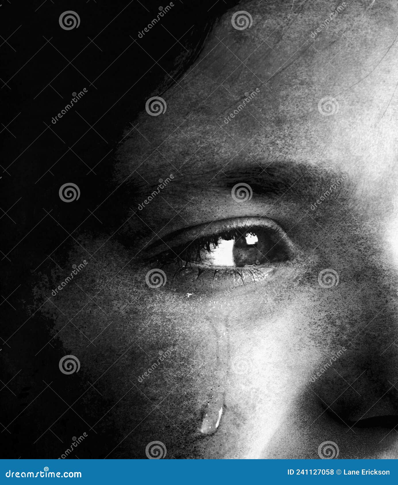 Crying Face with Texture stock photo. Image of desperate - 241127058