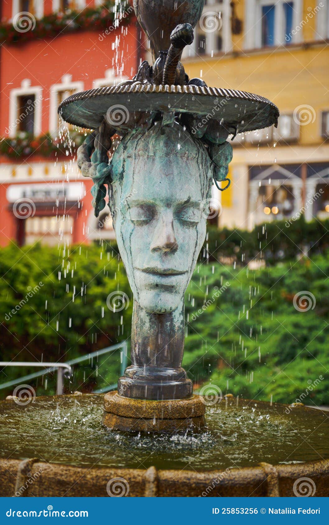 Crying Fountain With Thermal Healing Water In Karlovy Vary, Czech ...