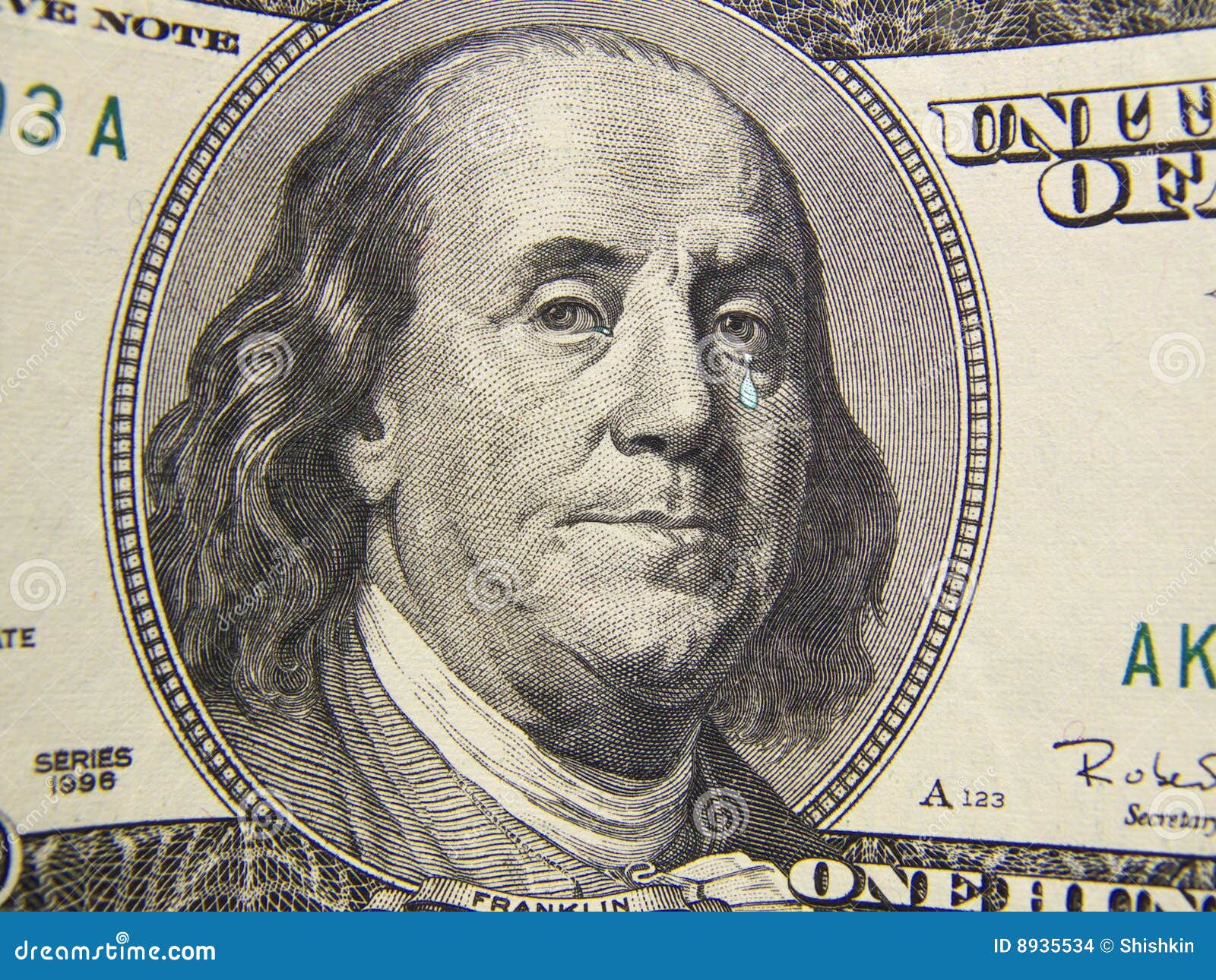 Crying Franklin stock photo. Image of crash, bankruptcy - 8935534
