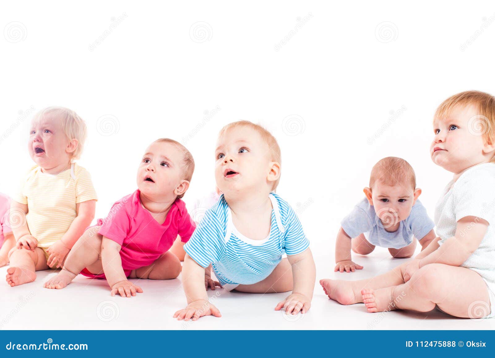 Crying and scared babies stock photo. Image of fatigue - 112475888