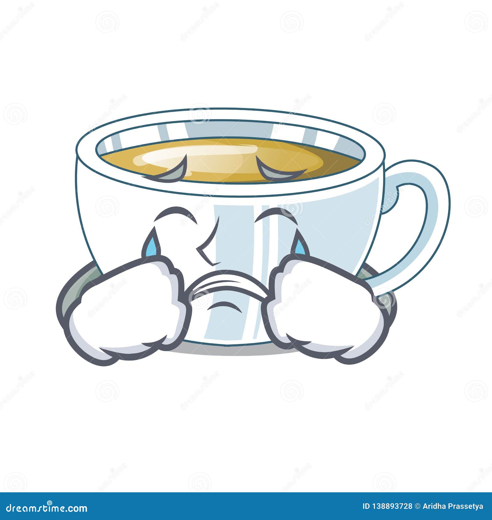 Crying Ginger Tea in the Cartoon Shape Stock Vector - Illustration of ...