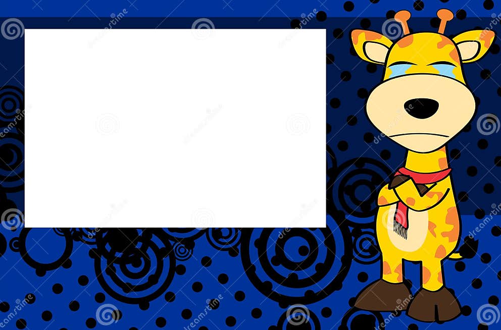 Crying Giraffe Cartoon Expression Background Stock Vector ...