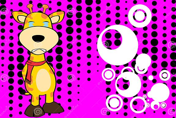 Crying Giraffe Cartoon Expression Background Stock Vector ...