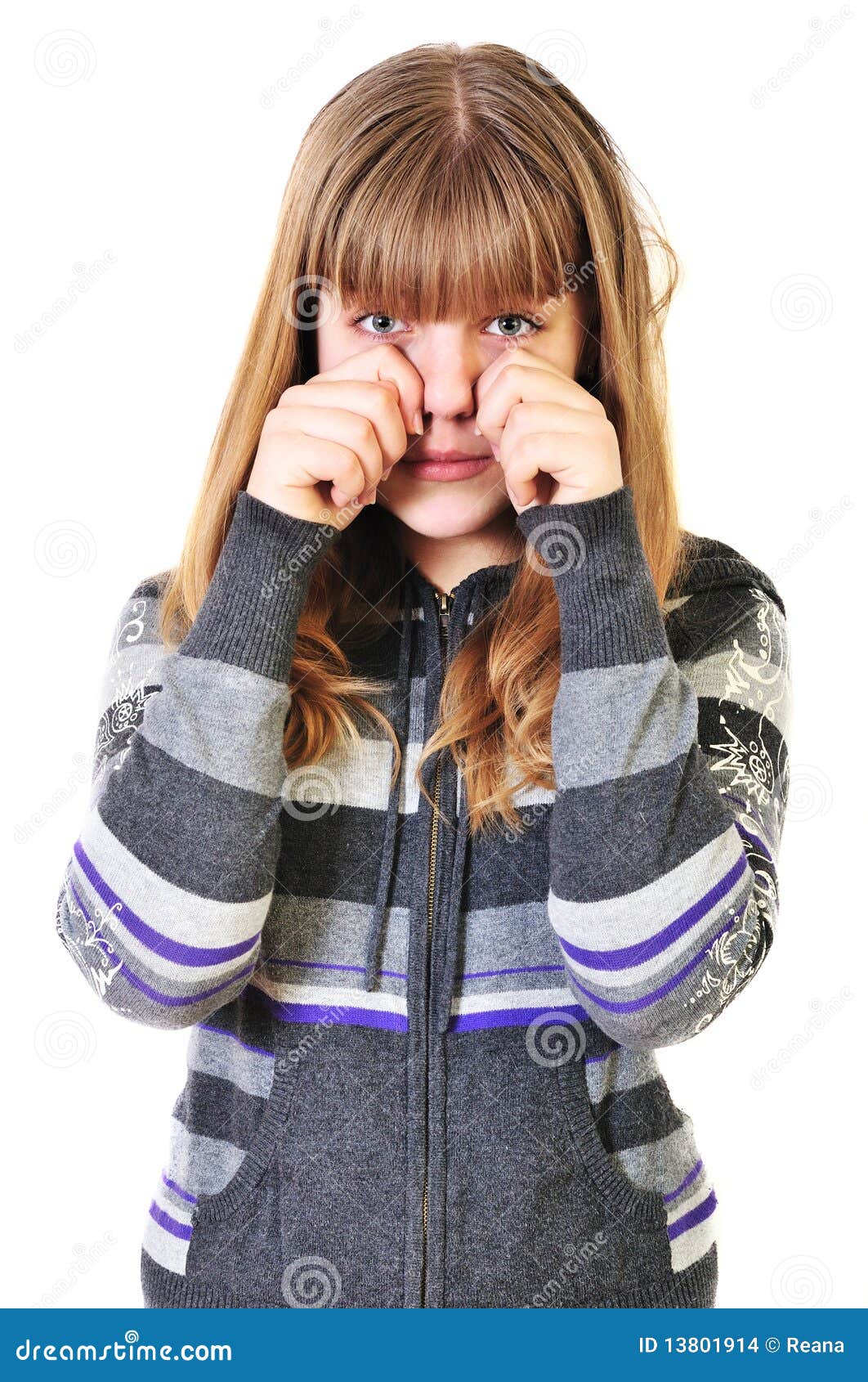 Crying girl stock photo. Image of attractive, people - 13801914
