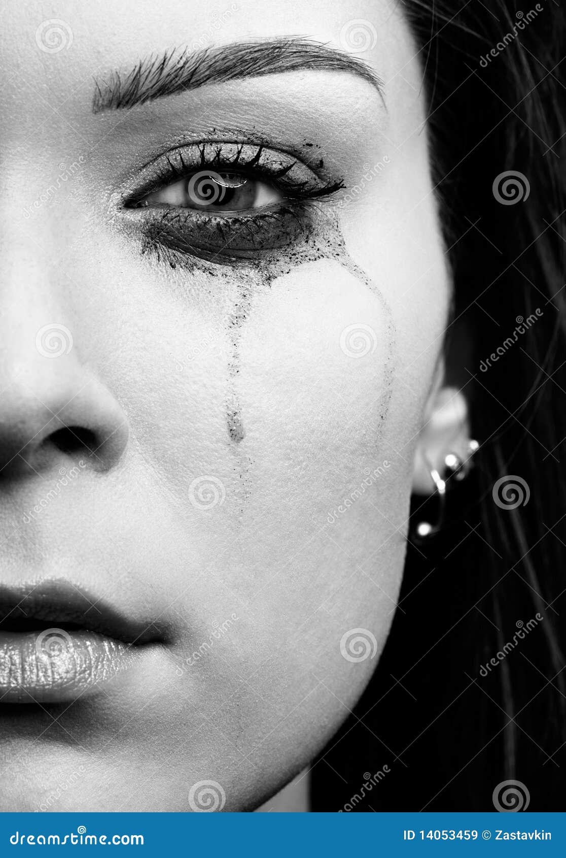 Crying girl stock image. Image of expression, caucasian - 14053459