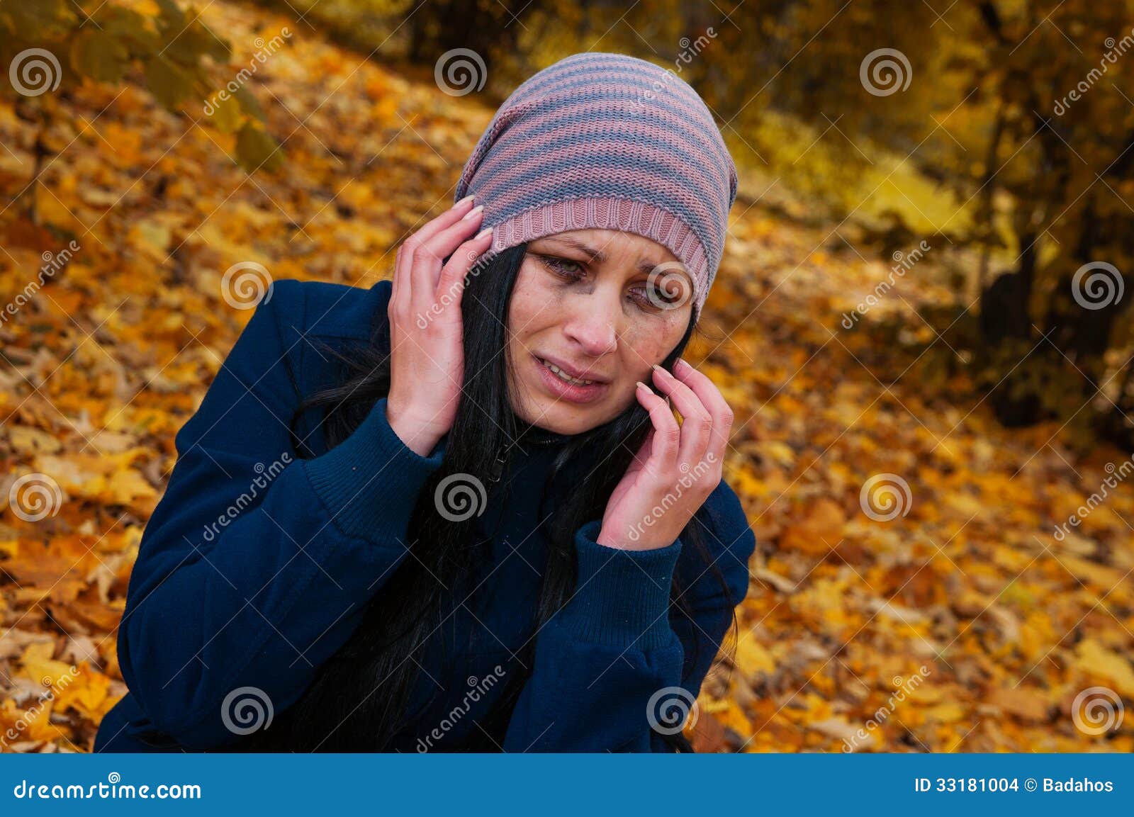 Crying girl stock photo. Image of depression, loneliness - 33181004