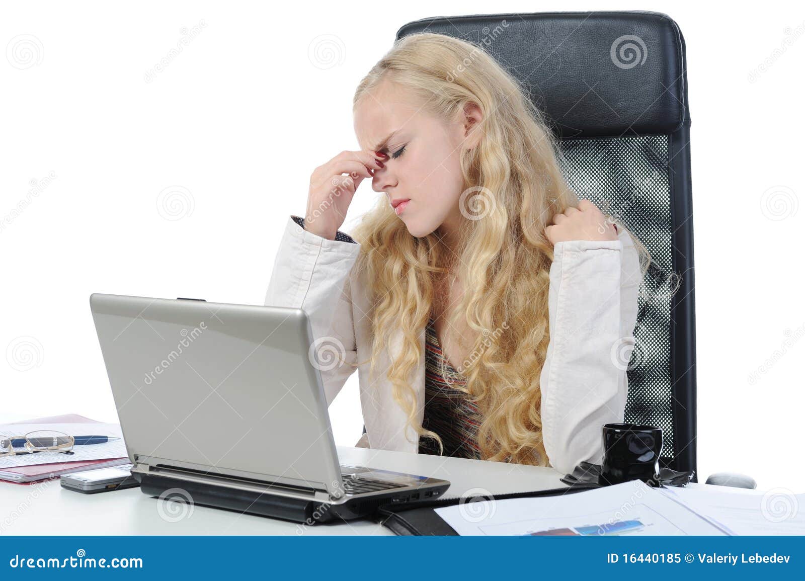 Crying girl in the office. stock image. Image of love - 16440185