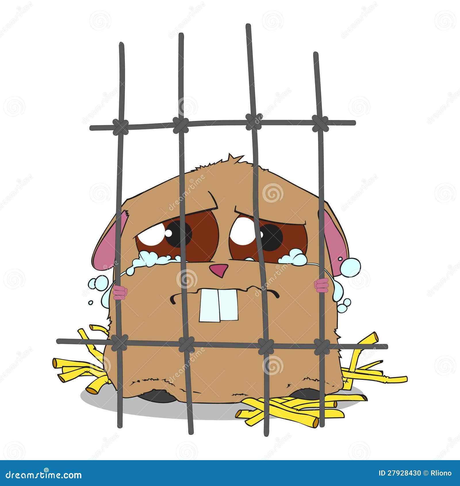 Hamster Who Crying Hysterical. Girl - Cry. Emotional Sad State Vector ...