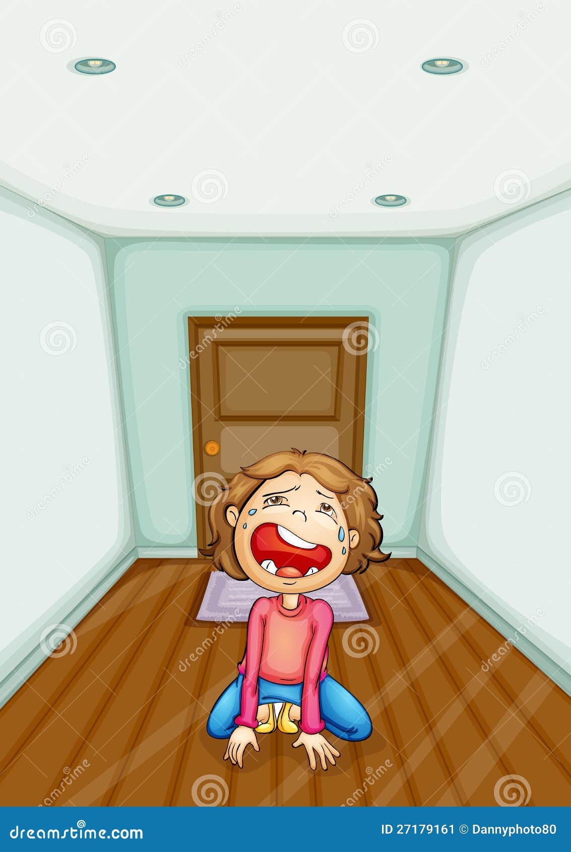 Crying at home stock illustration. Illustration of female - 27179161