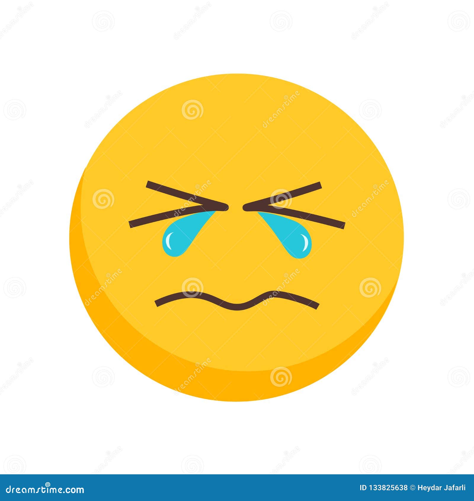 Crying Icon Vector Isolated On White Background, Crying Sign ...