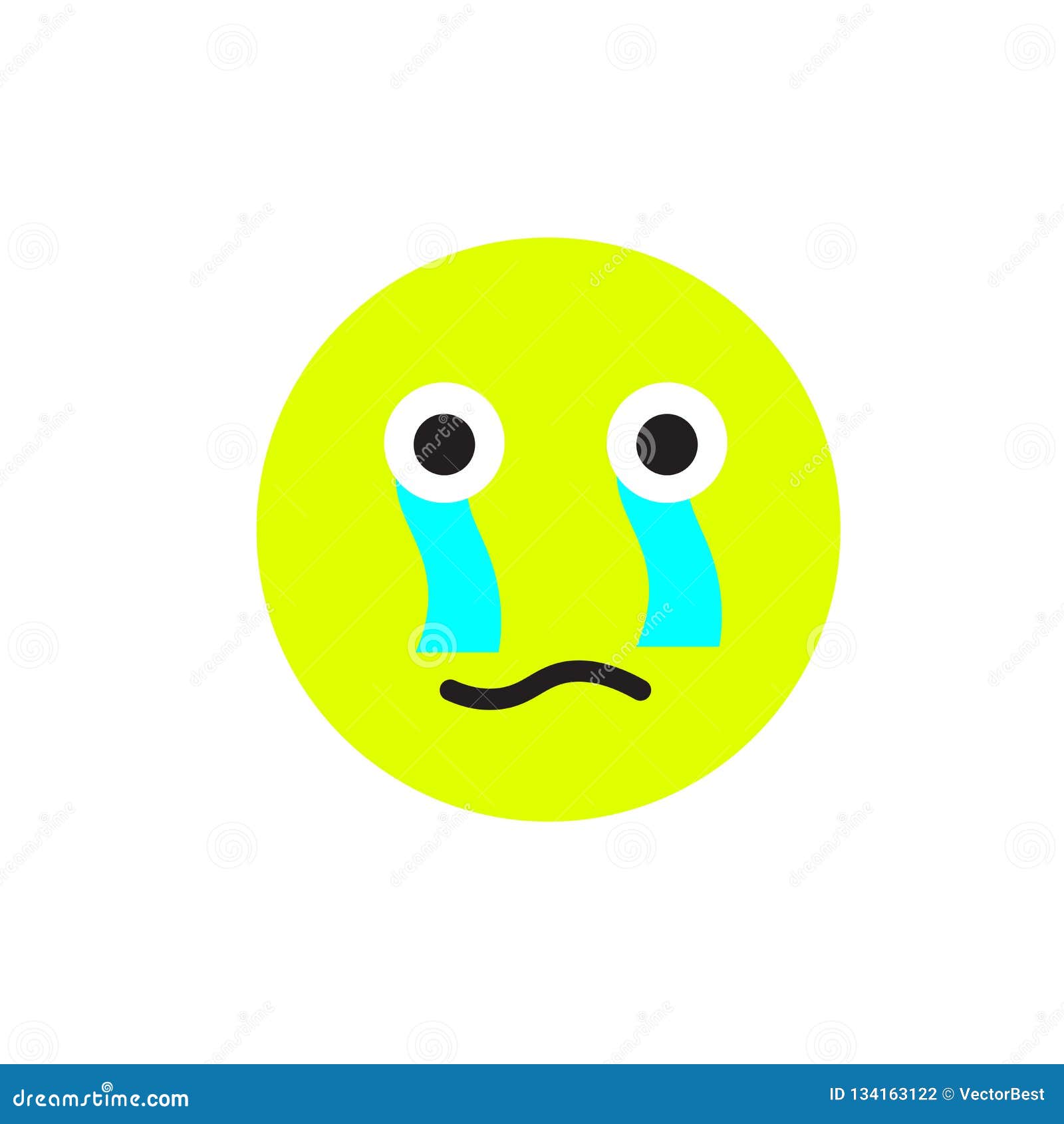 Crybaby Sign Icon. Crying Emoji Symbol Cartoon Vector | CartoonDealer ...