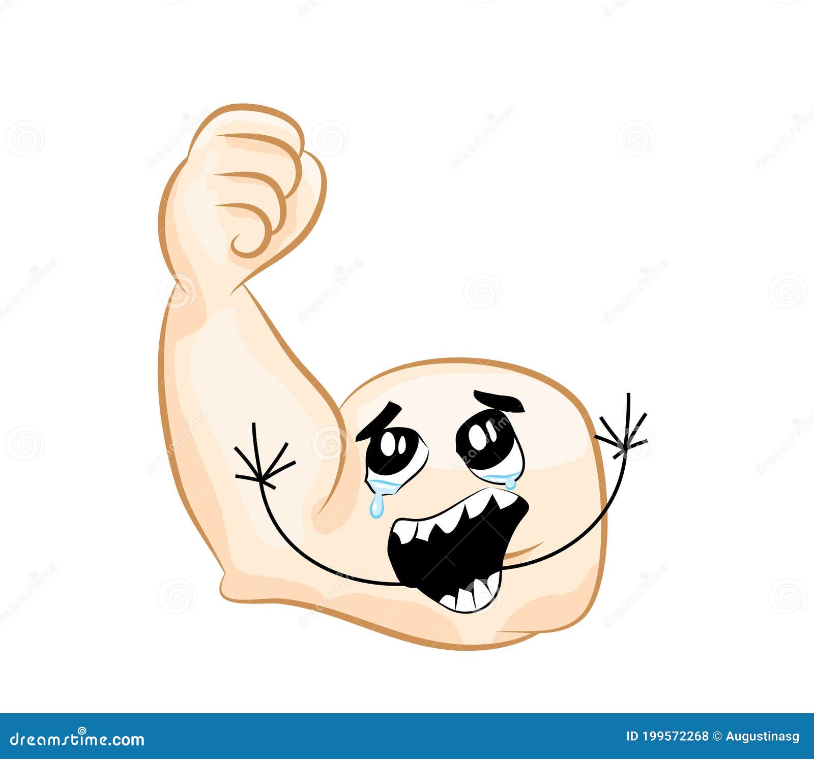 Crying Internet Meme Illustration of Biceps Arm Stock Illustration ...
