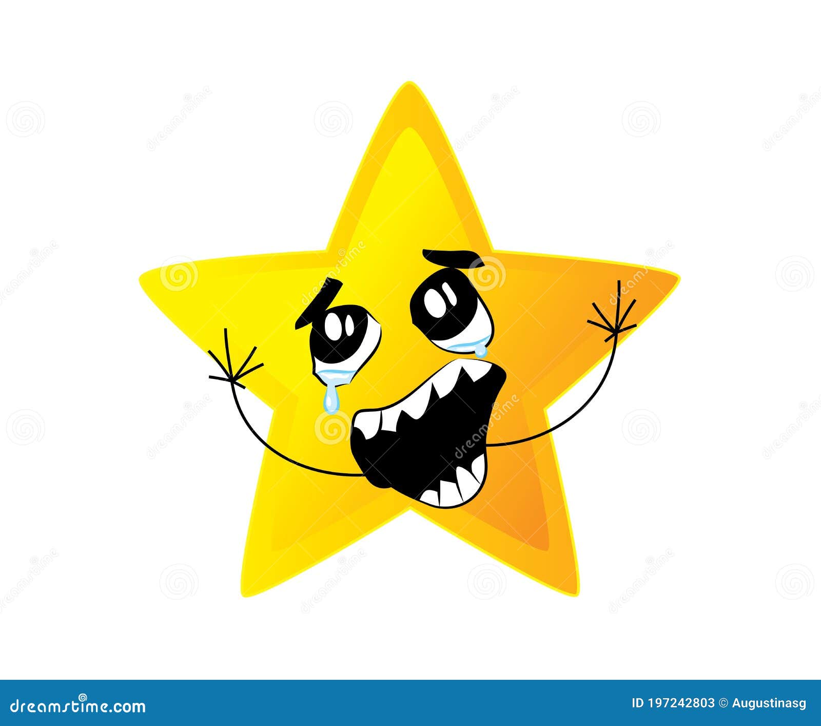 Crying Star, Vector Or Color Illustration | CartoonDealer.com #160162969
