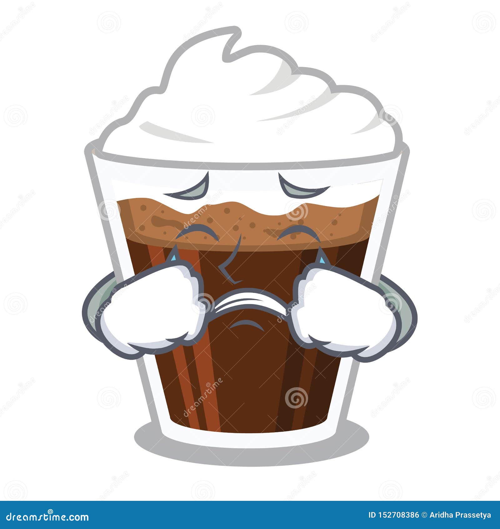 Crying Irish Coffe Above the Mascot Table Stock Vector - Illustration ...