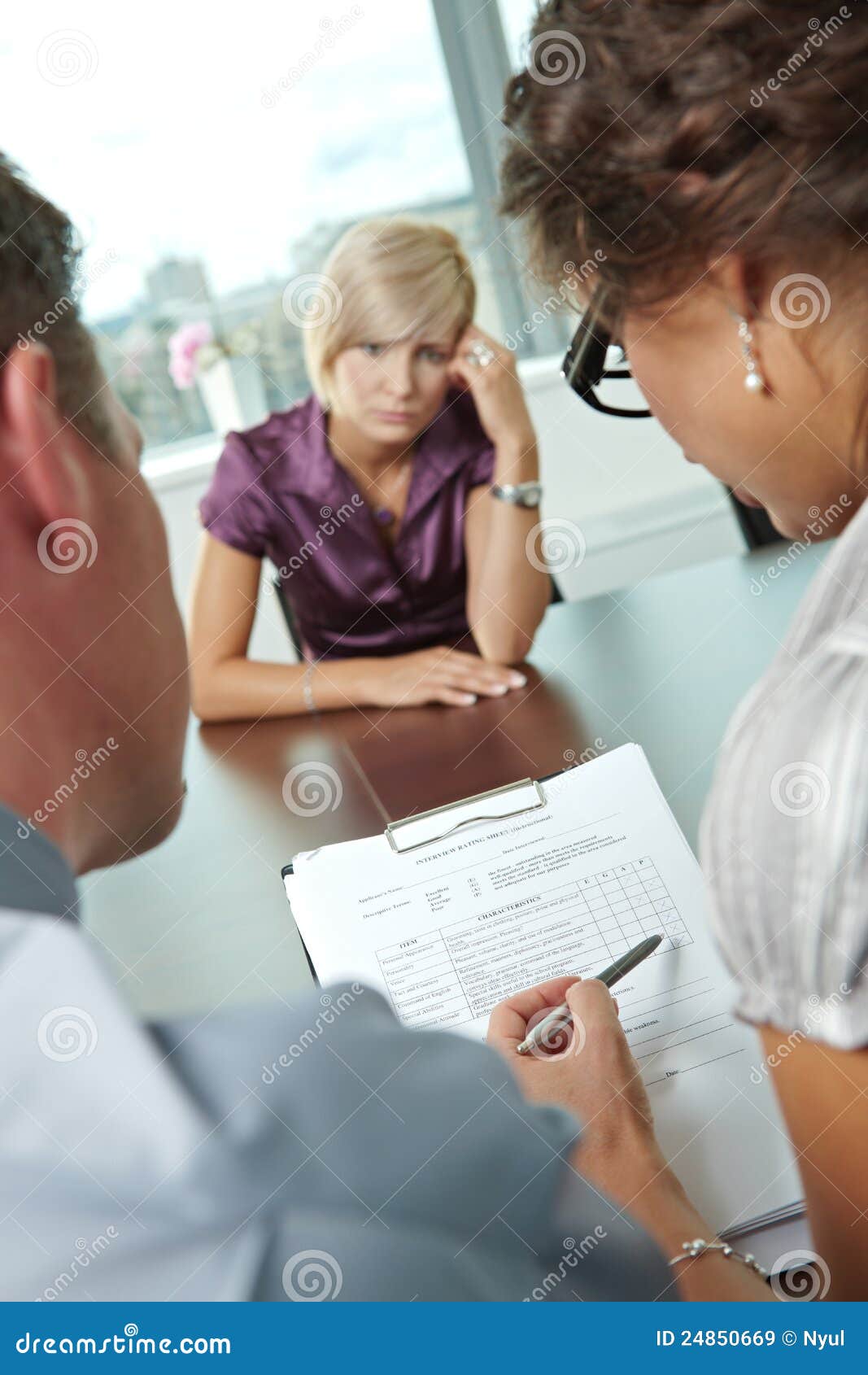 Crying during Job Interview Stock Image - Image of blonde, conductor ...