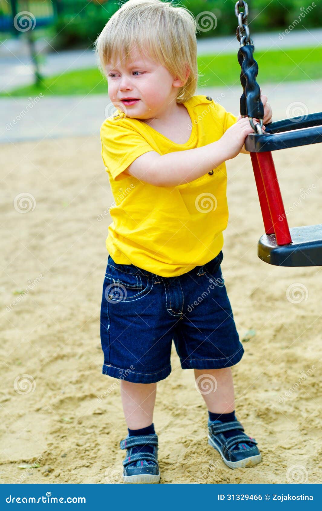 Crying Kid on the Playground Stock Photo - Image of funny, tears: 31329466