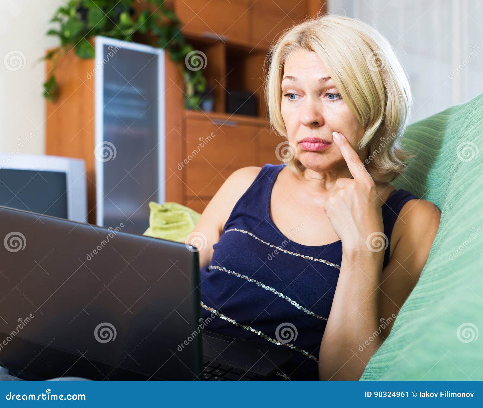 Crying Lady Receiving Bad News Stock Image - Image of ordinary ...