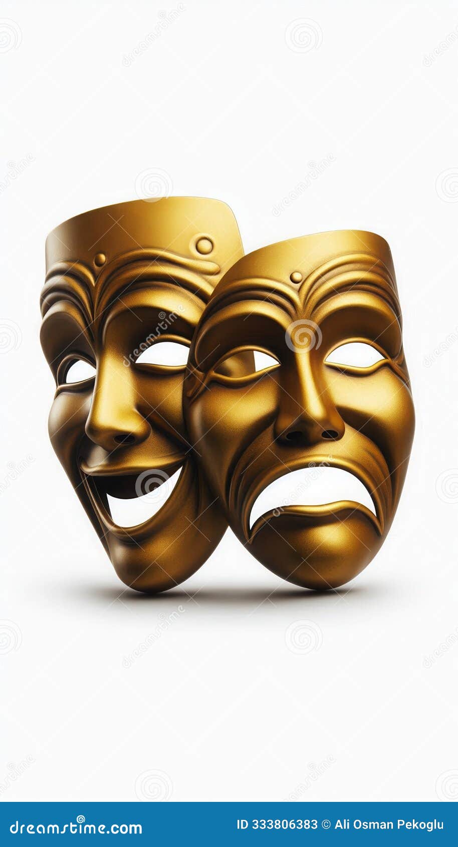 Crying and Laughing Theater Mask Stock Illustration - Illustration of ...