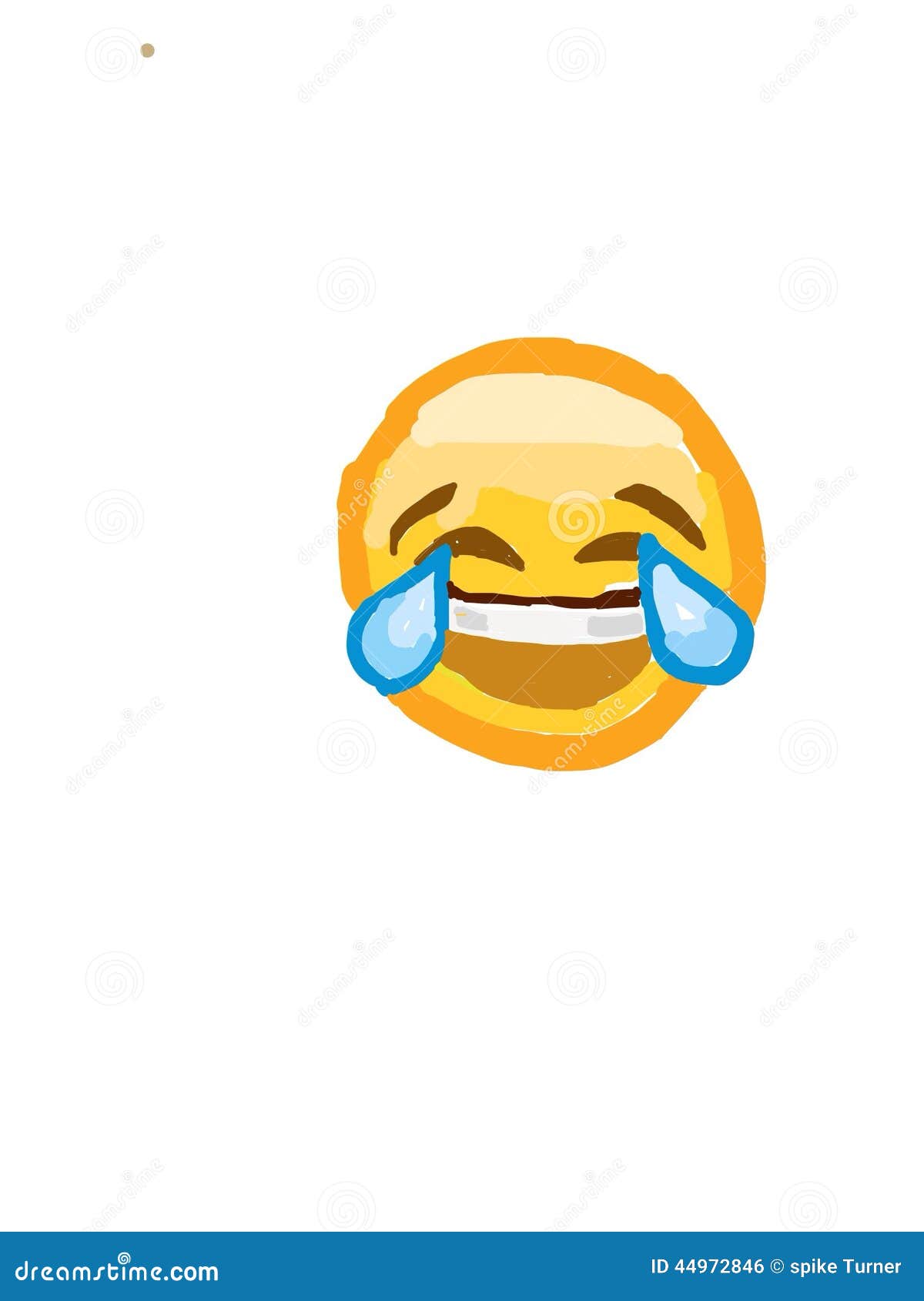 Crying with laughter stock illustration. Illustration of emoji - 44972846