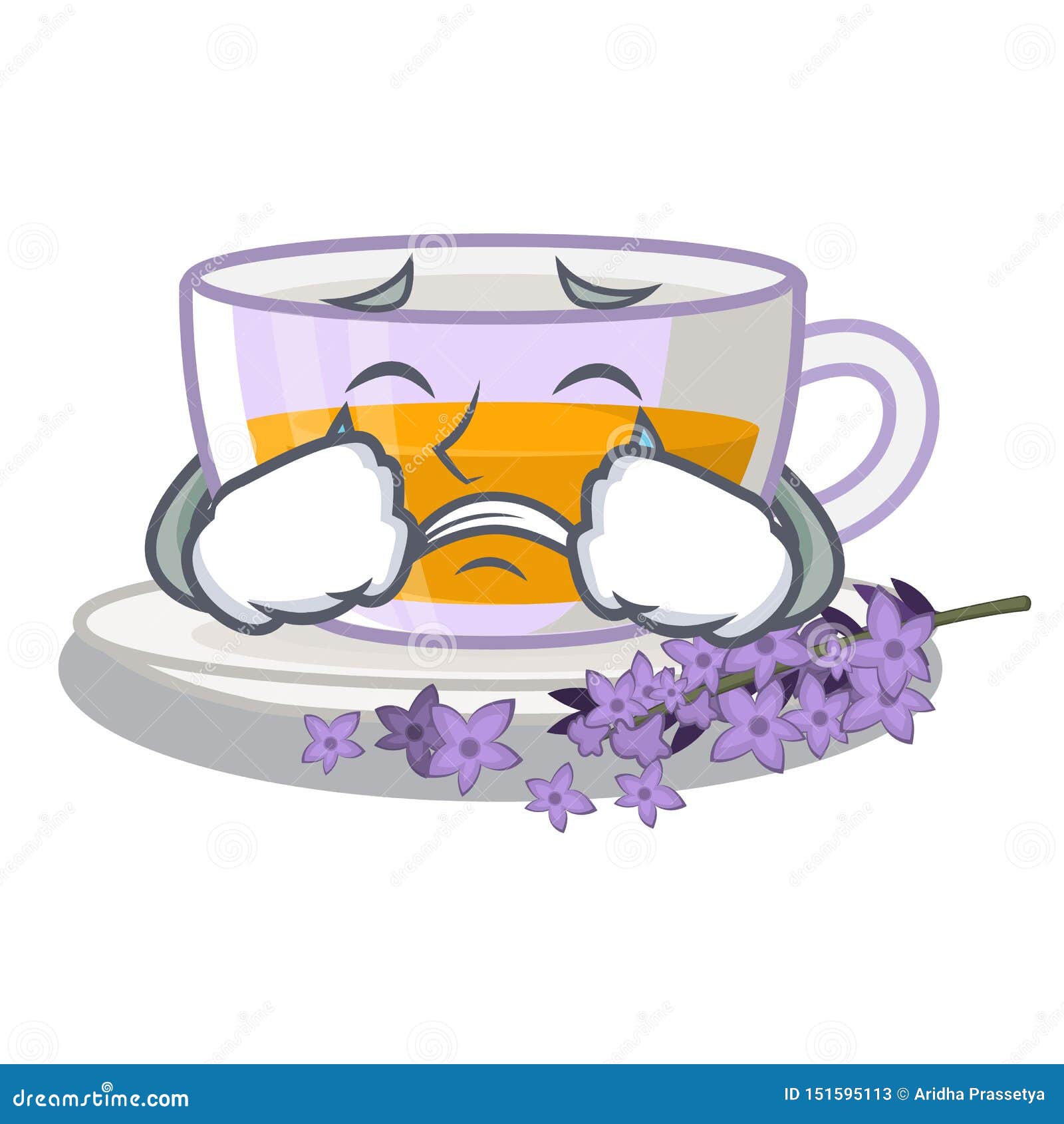 Crying Lavender Tea in the Character Fridge Stock Vector - Illustration ...