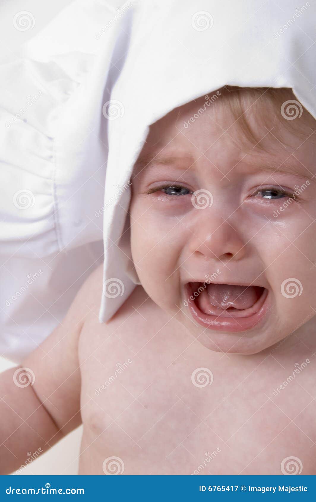 Crying little chef stock image. Image of clothing, nice - 6765417