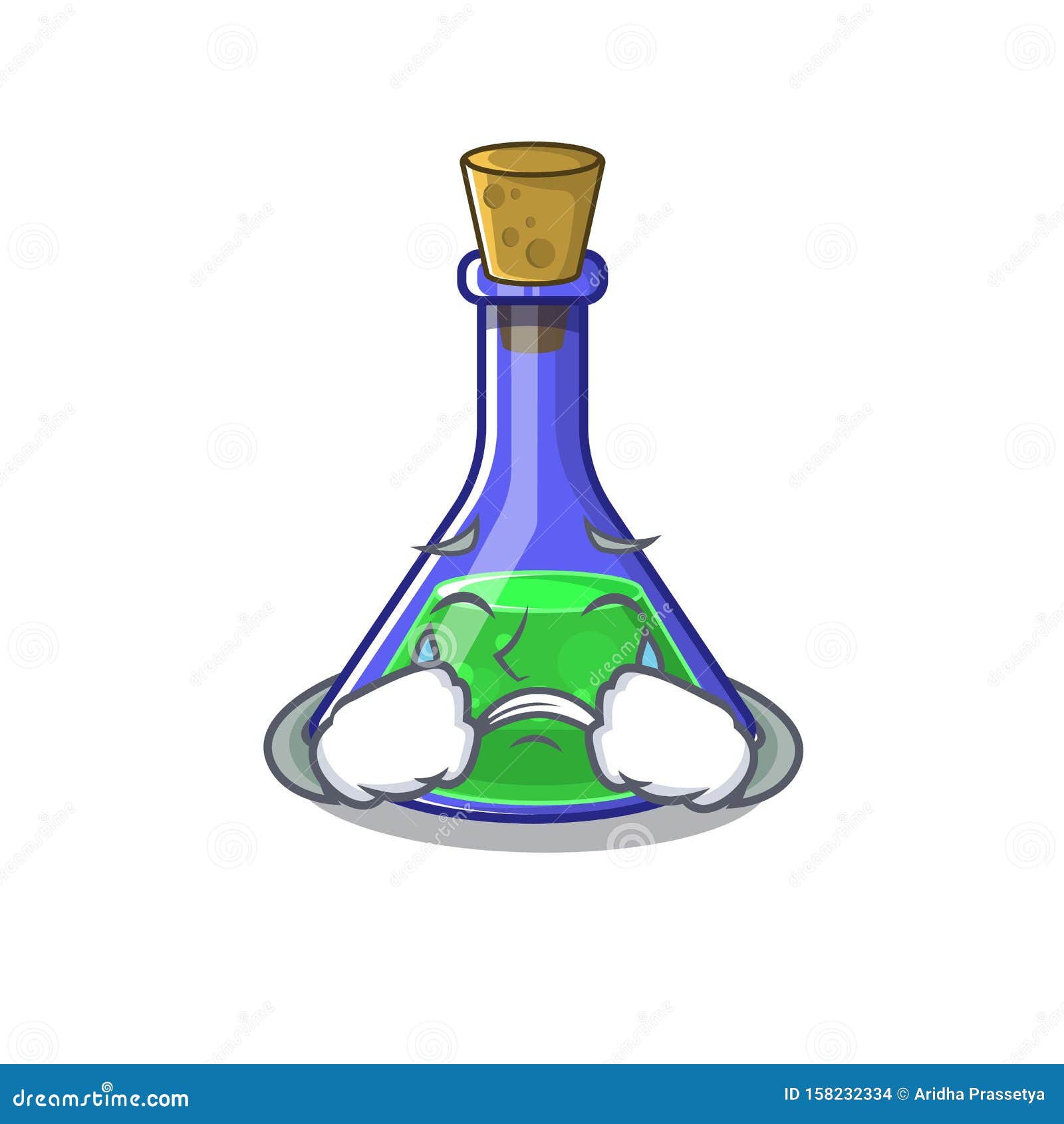 Crying Magic Potion Cartoon Shaped in Character Stock Vector ...