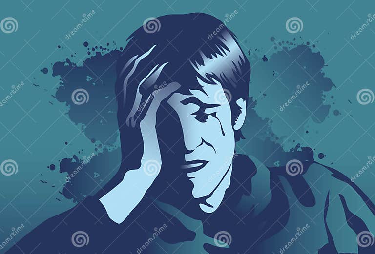 Crying Man stock illustration. Illustration of distress - 14958221
