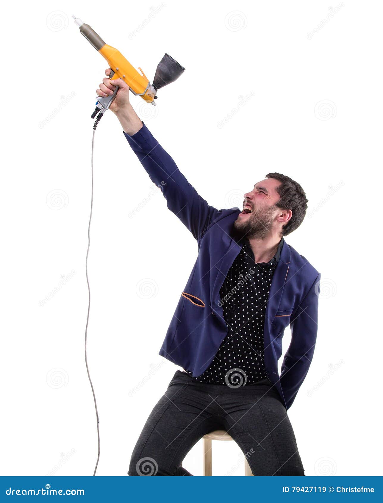 Crying Man Powder Gun Stock Photos - Free & Royalty-Free Stock Photos ...