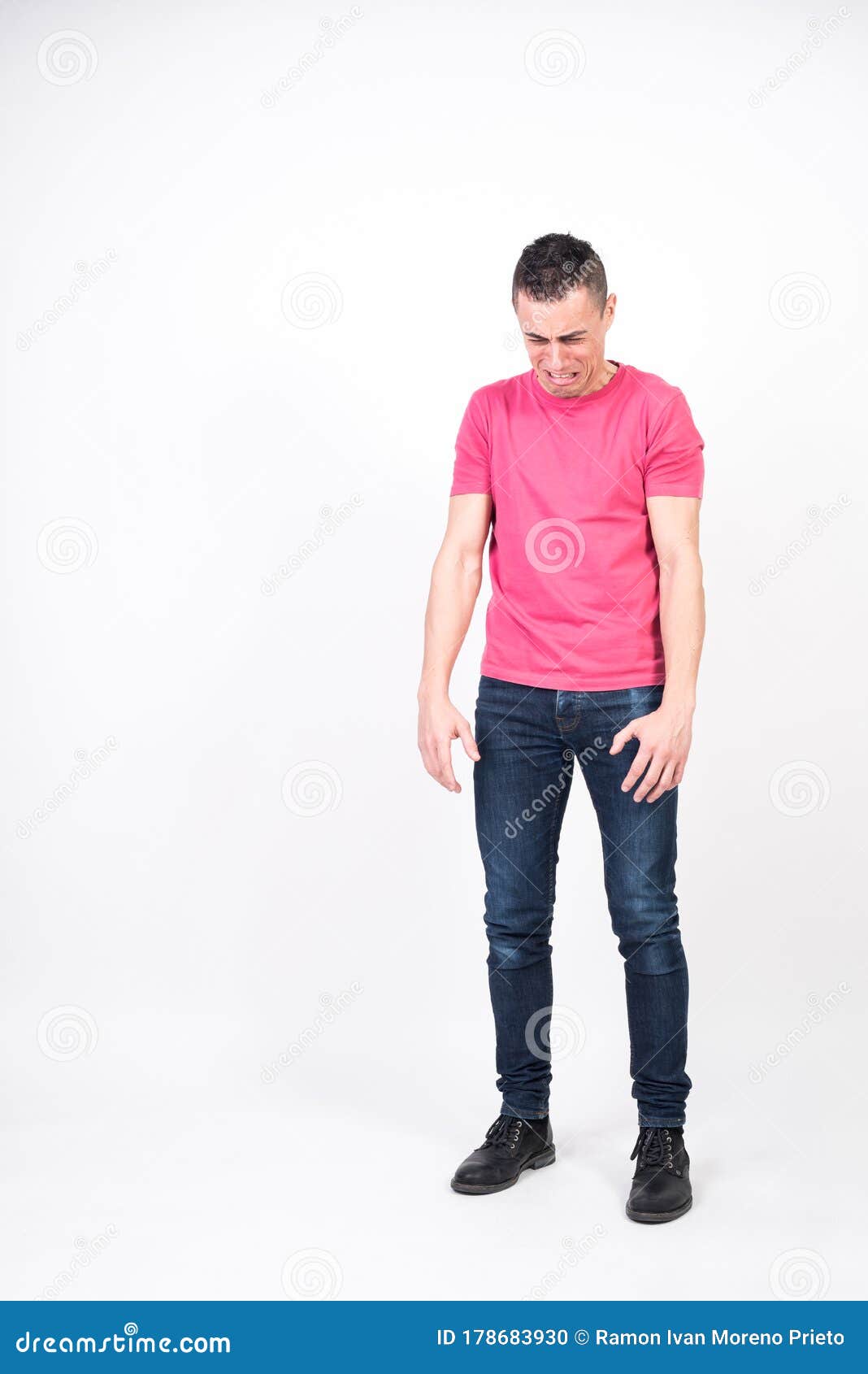 Crying man stock photo. Image of isolated, copy, body - 178683930