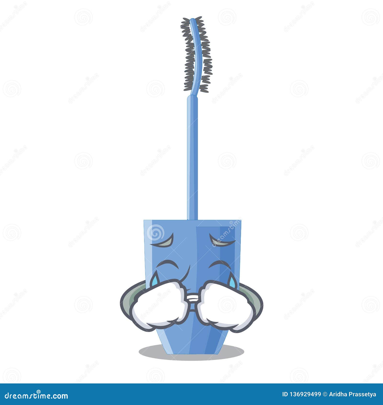 Crying Mascara Brush Isolated in the Cartoons Stock Vector ...
