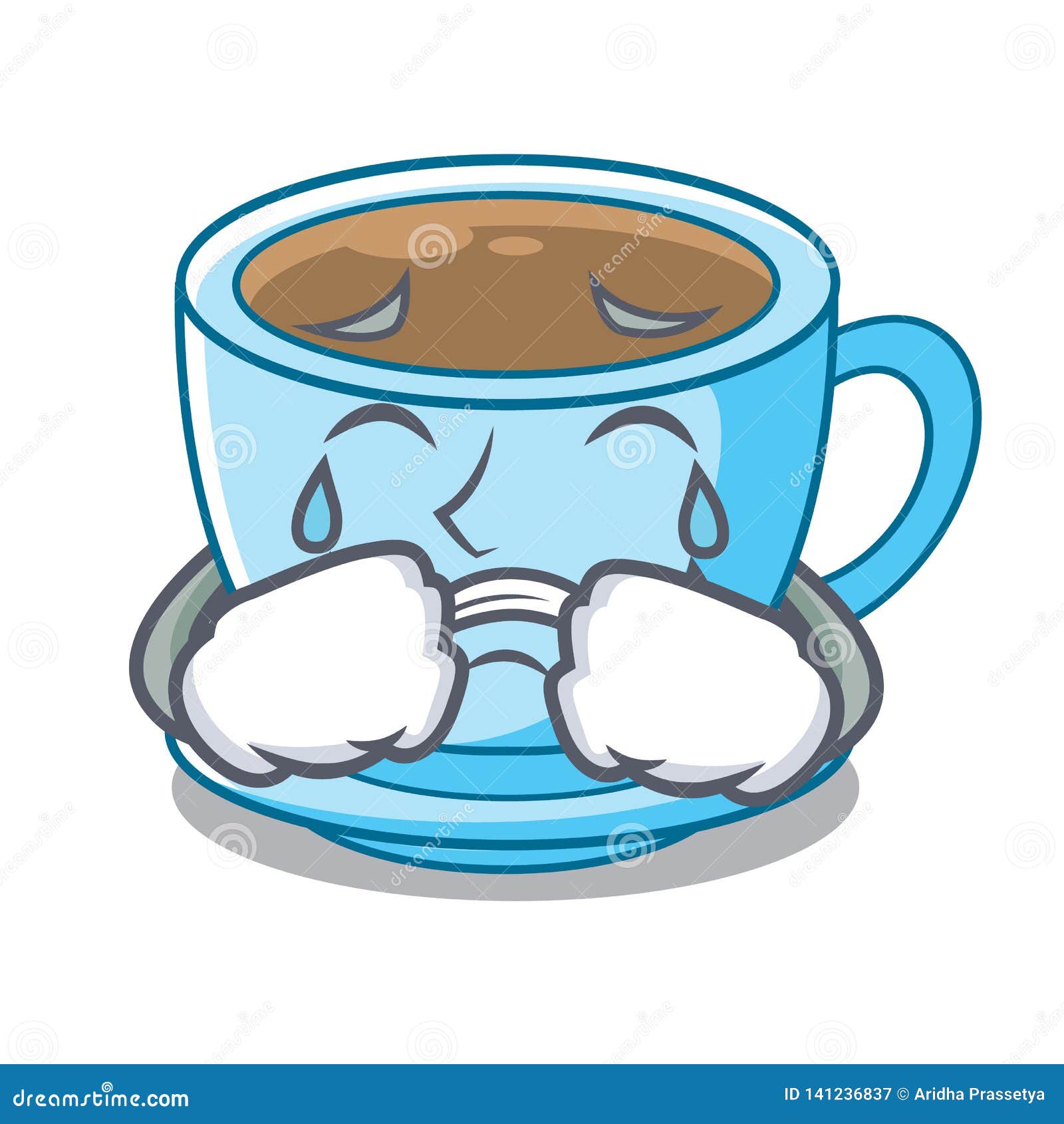 Crying Milk Tea in Character the Shape Stock Vector - Illustration of ...