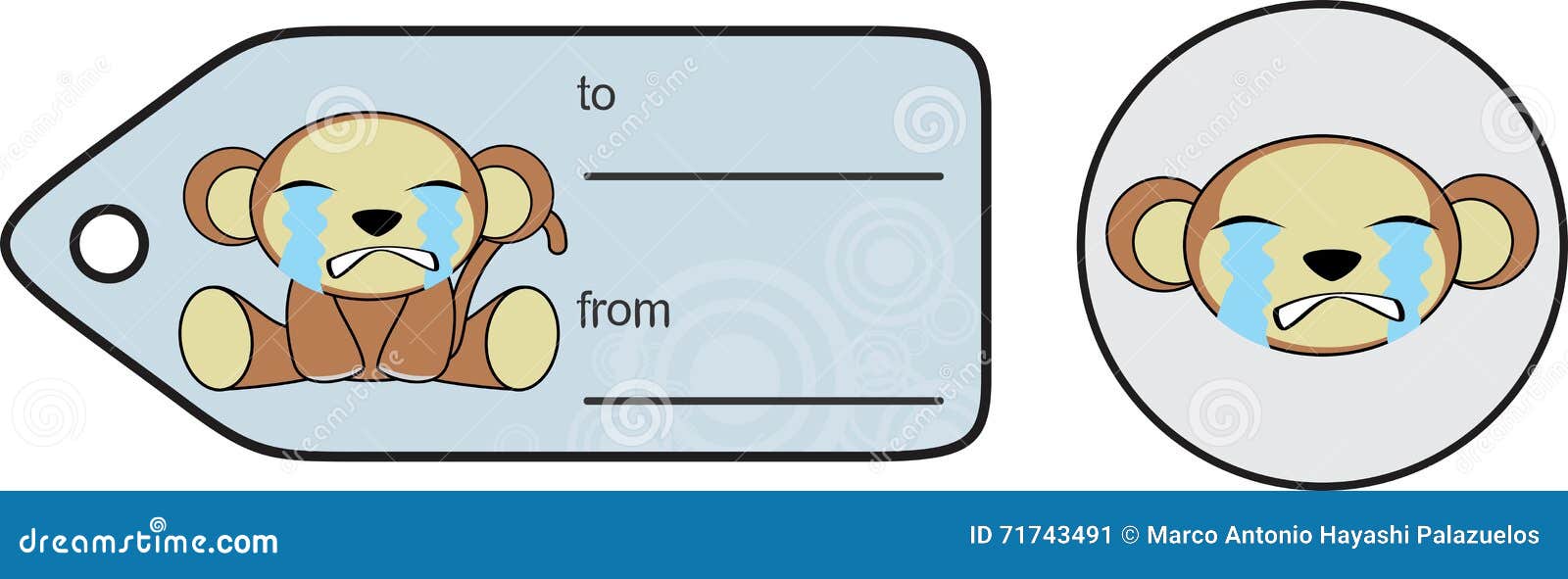 Ape, Crying Monkey, Vector | CartoonDealer.com #149992610