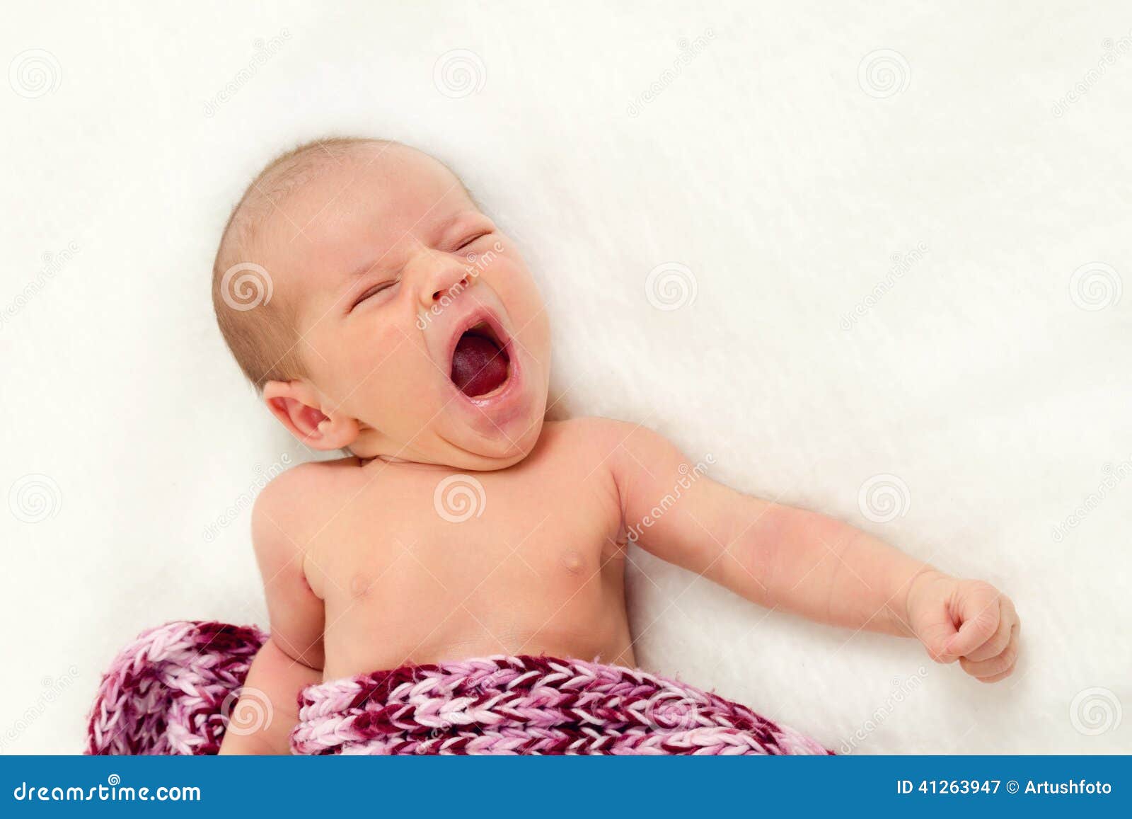 Crying newborn baby stock image. Image of crying, beauty - 41263947