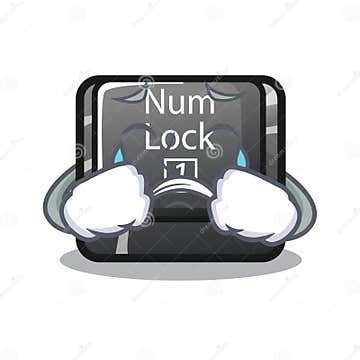 Crying Num Lock Installed on Cartoon Computer Stock Vector ...