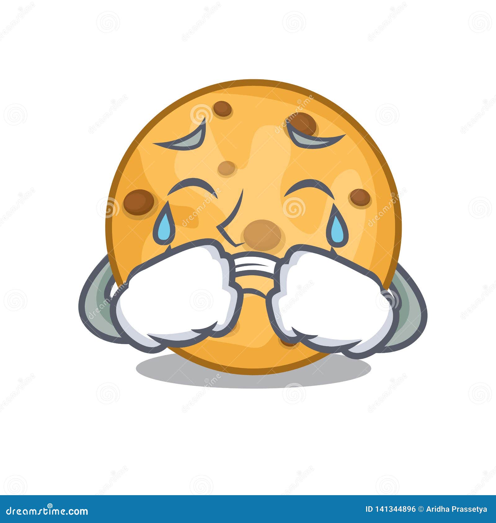 Crying Oat Cookies In A Cartoon Jar Vector Illustration | CartoonDealer ...