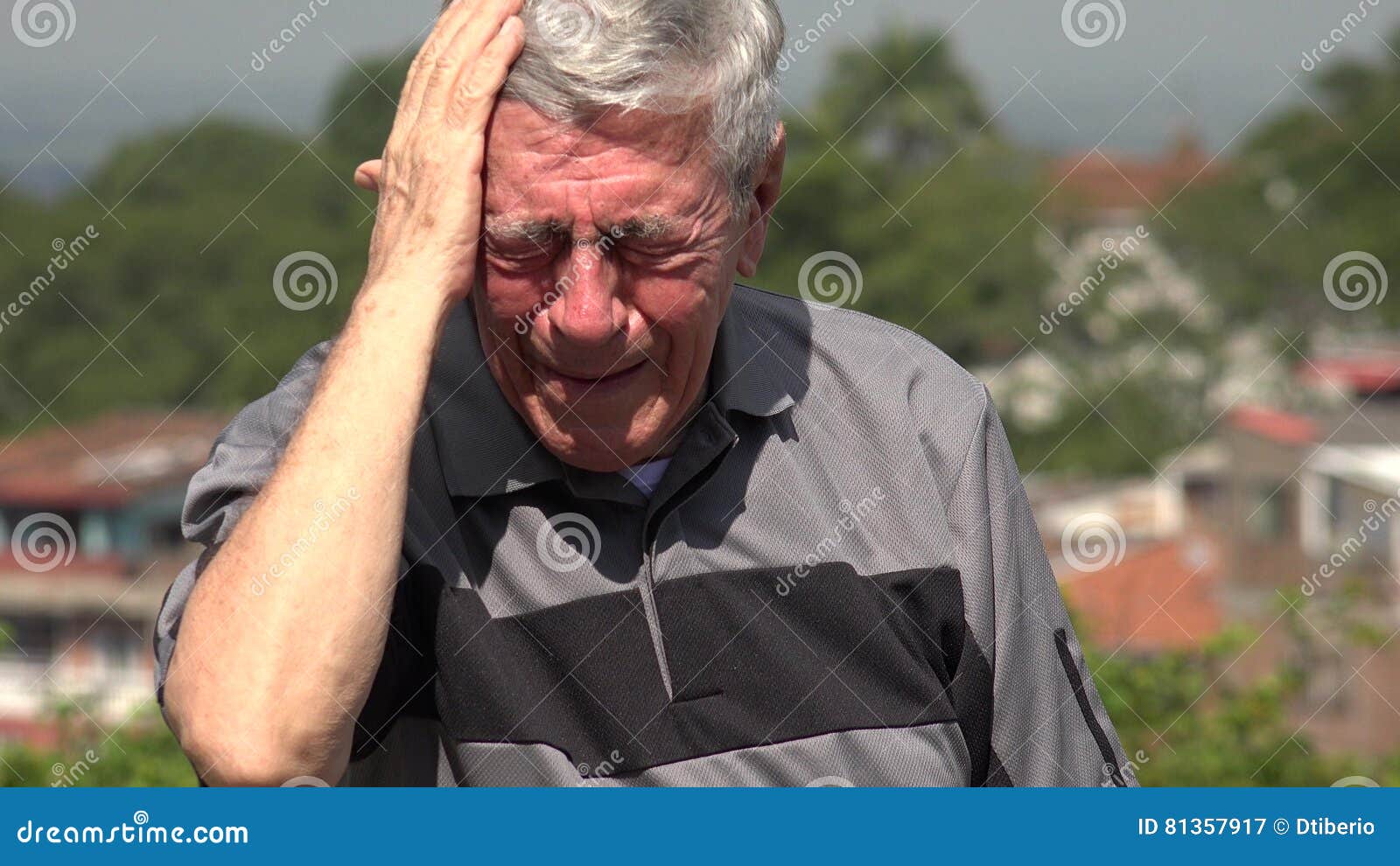 Crying Old Man or Senior stock image. Image of upset - 81357917